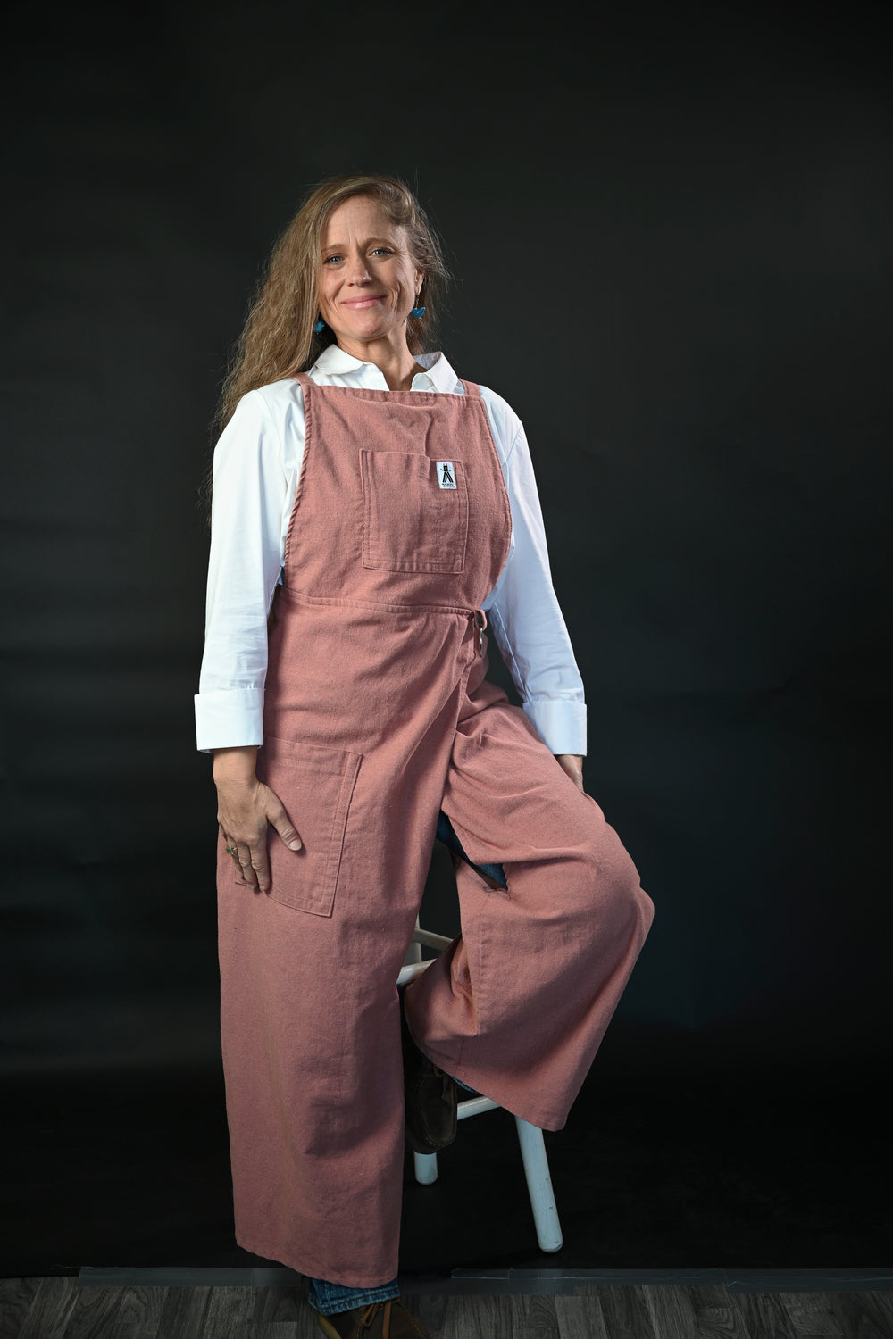 Split Leg Pottery Apron Rust | Apron for Potters & Makers | Walking Apron